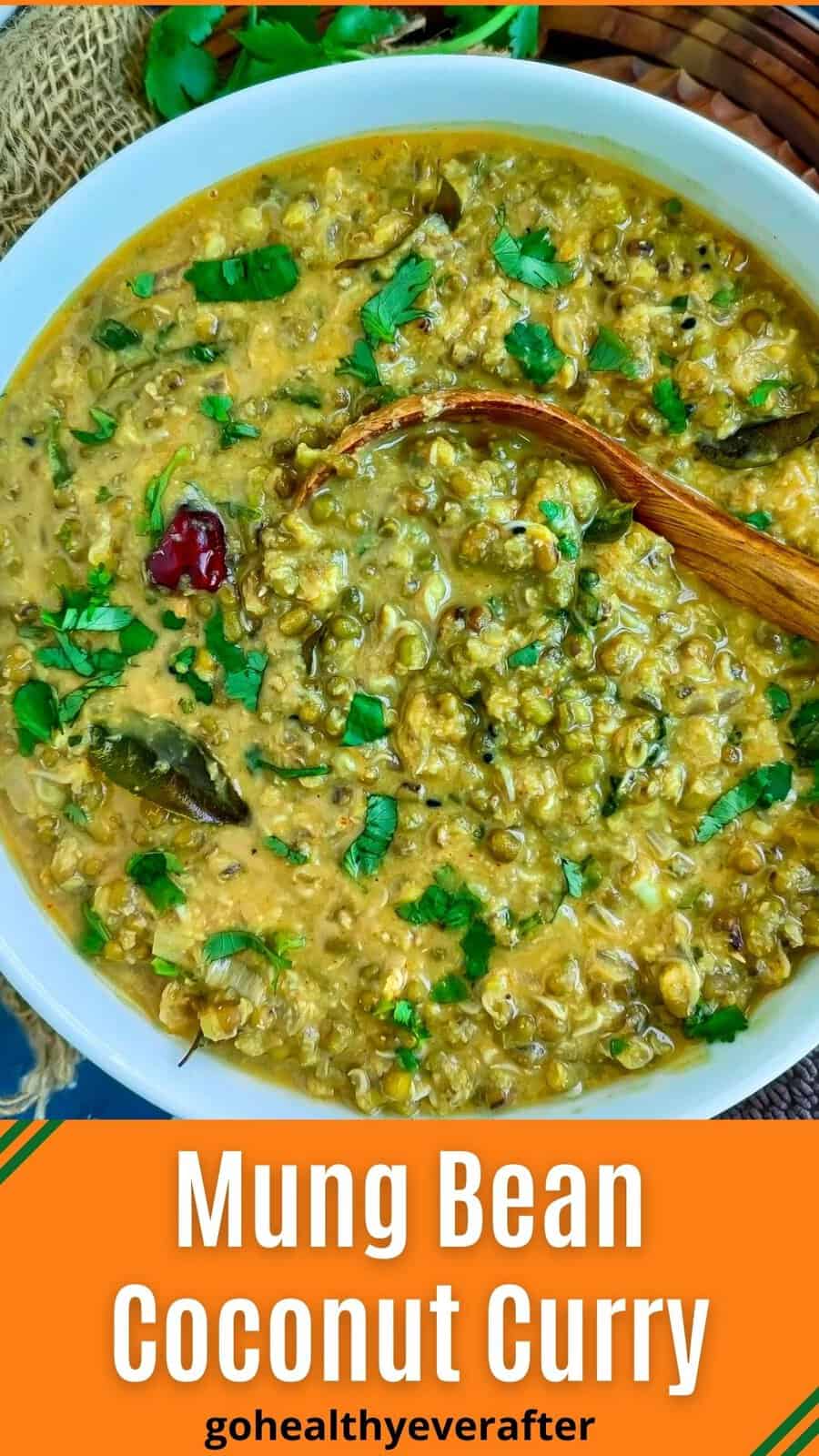 Sprouted Mung Bean Curry (with Coconut) - Go Healthy Ever After