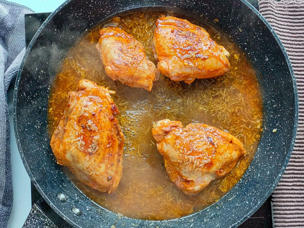 Easy Honey Garlic Lemon Pepper Chicken Thighs - Go Healthy Ever After