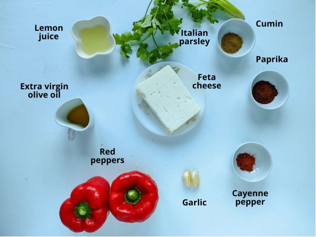 Spicy Paprika Feta Dip With Roasted Red Peppers - Go Healthy Ever After