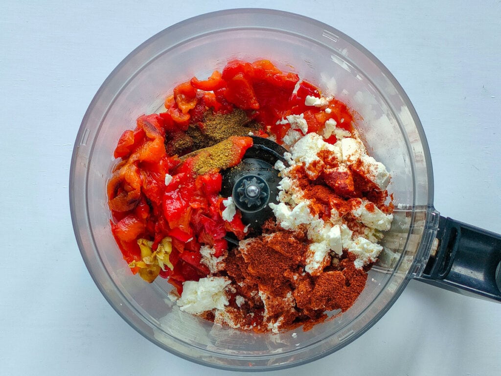 Spicy Paprika Feta Dip With Roasted Red Peppers - Go Healthy Ever After