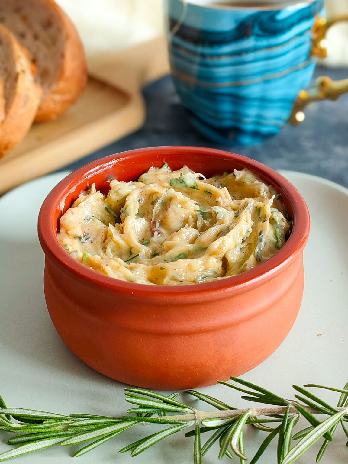 Easy Homemade Roasted Garlic Butter With Herbs - Go Healthy Ever After