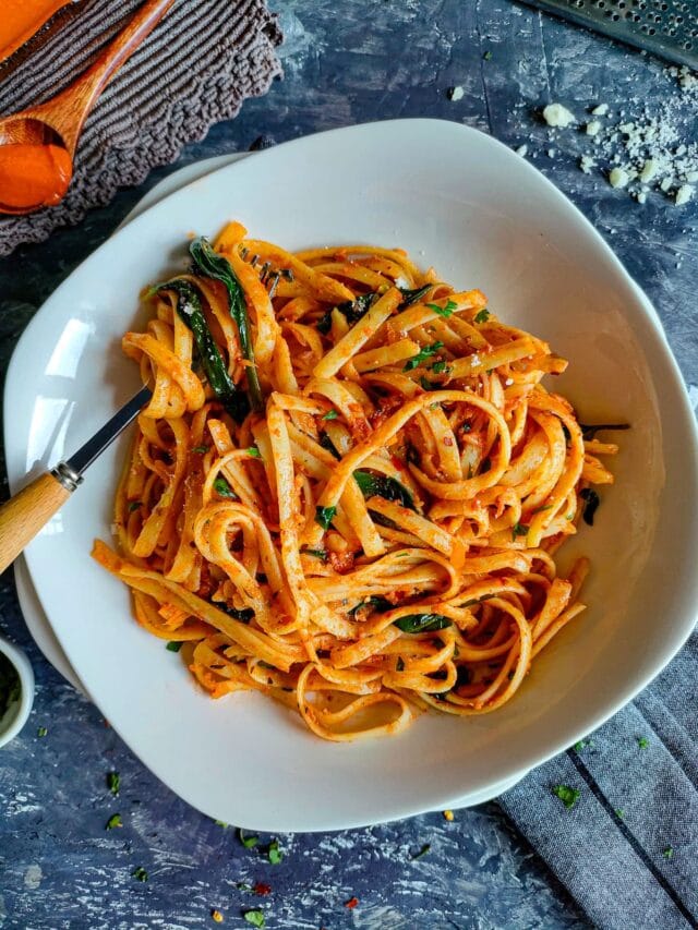25-Minute Harissa Pasta - Go Healthy Ever After