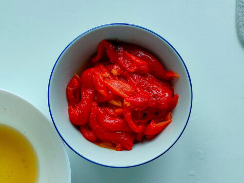 Simple Roasted Red Pepper Salad With Balsamic Dressing - Go Healthy ...