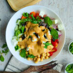 Easy Mediterranean Hummus Salad - Go Healthy Ever After