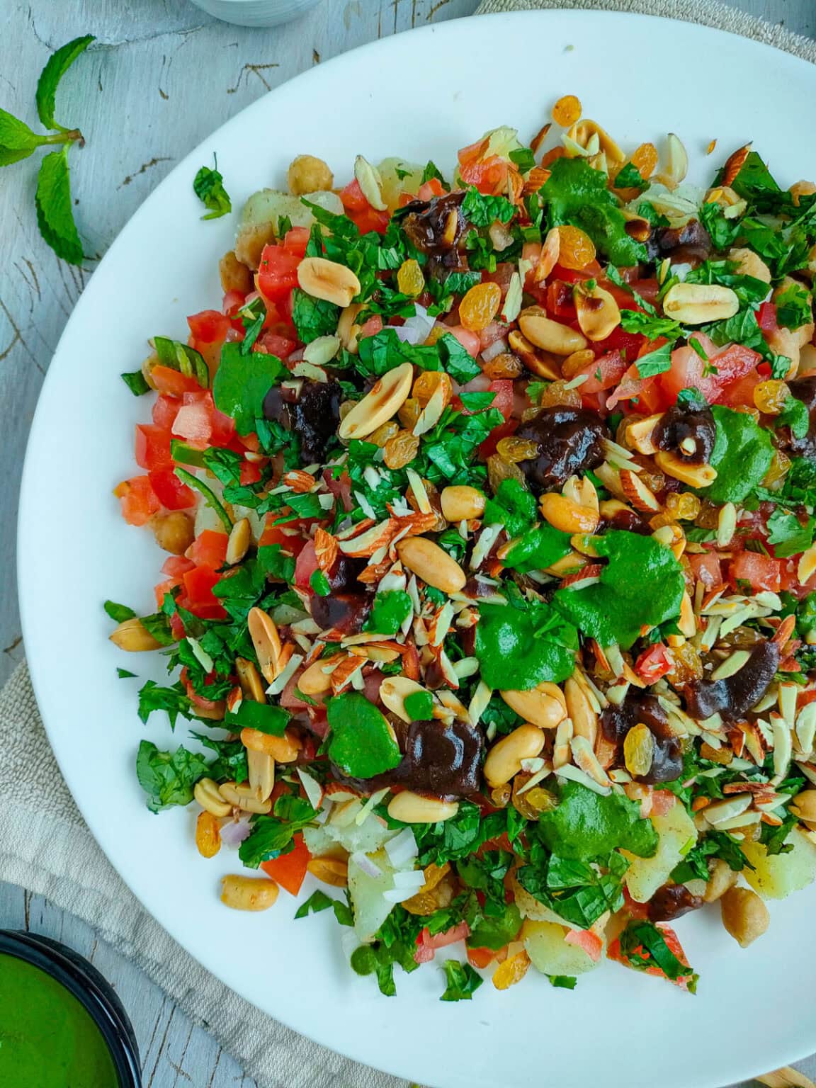 Homemade Aloo Chana Chaat (Chickpea Potato Chaat) - Go Healthy Ever After